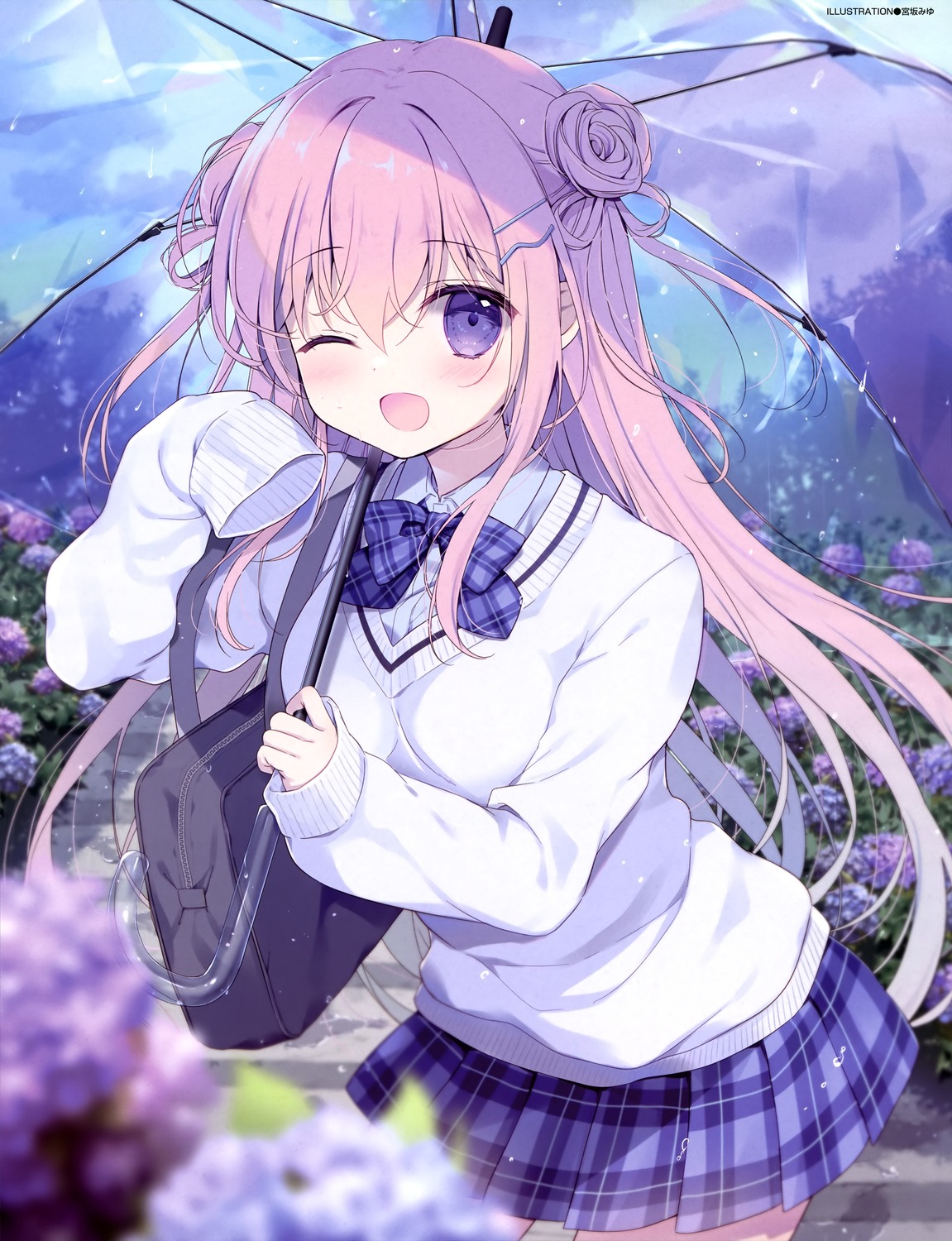 miyasaka miyu seifuku sweater umbrella | #1102741 | yande.re